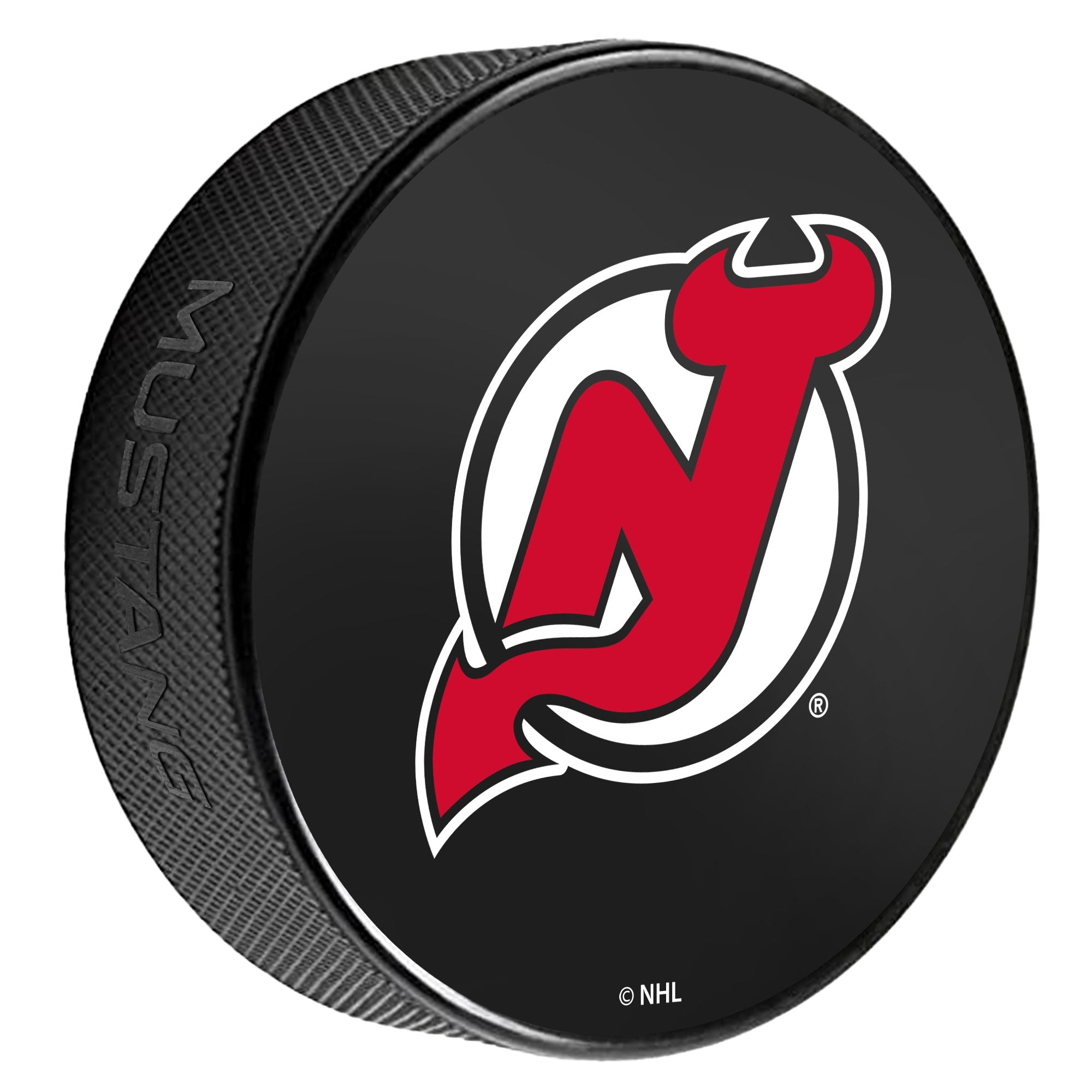 New Jersey Devils Puck | Printed Primary Logo | Hockey Hall of Fame