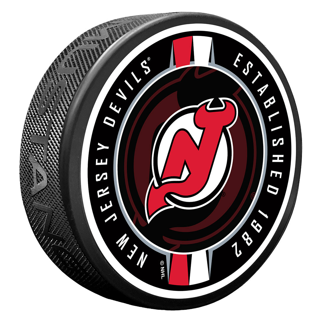 New Jersey Devils Puck - Double Round | Sports Decor – Hockey Hall of Fame