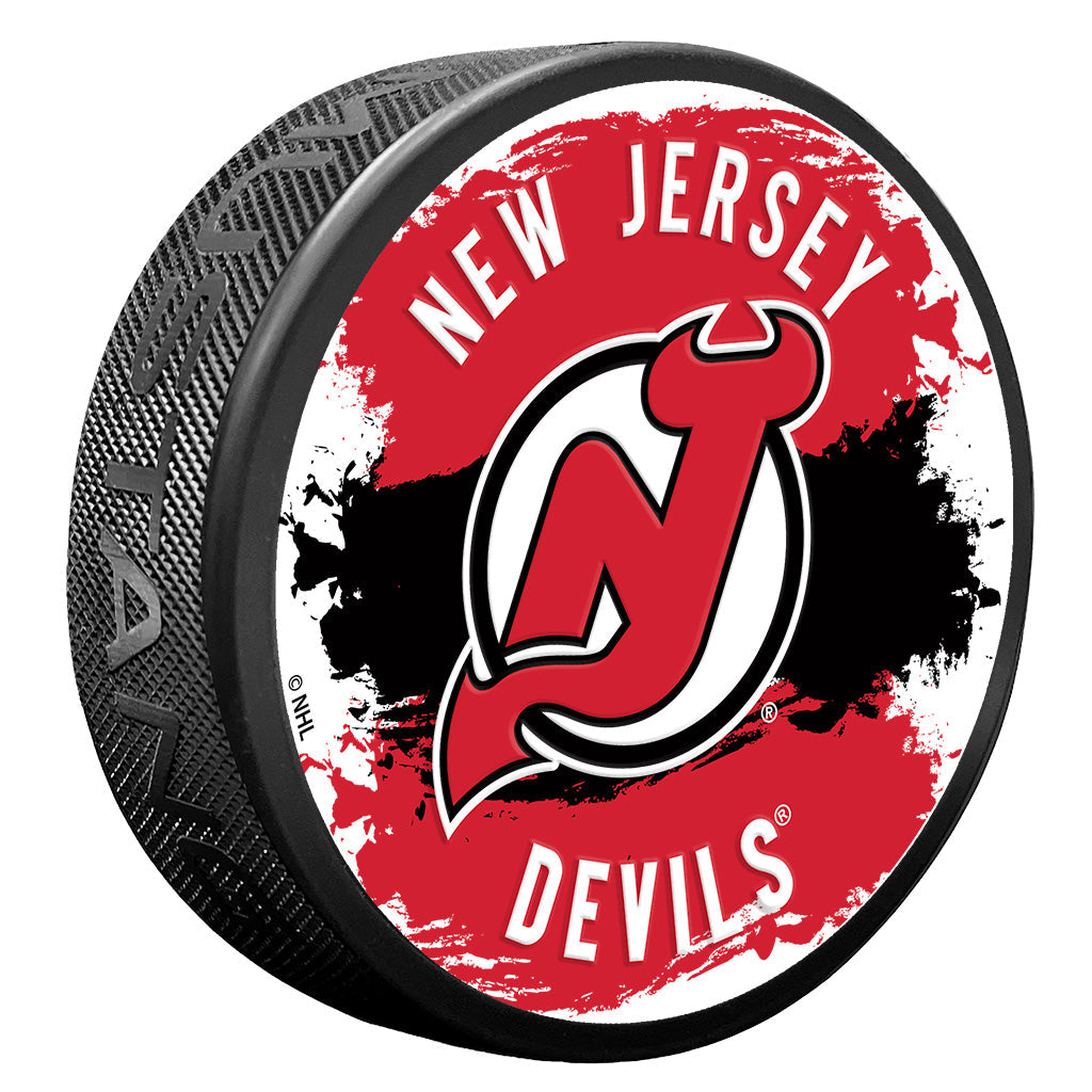 New Jersey Devils Puck - Splash | Sports Decor – Hockey Hall of Fame