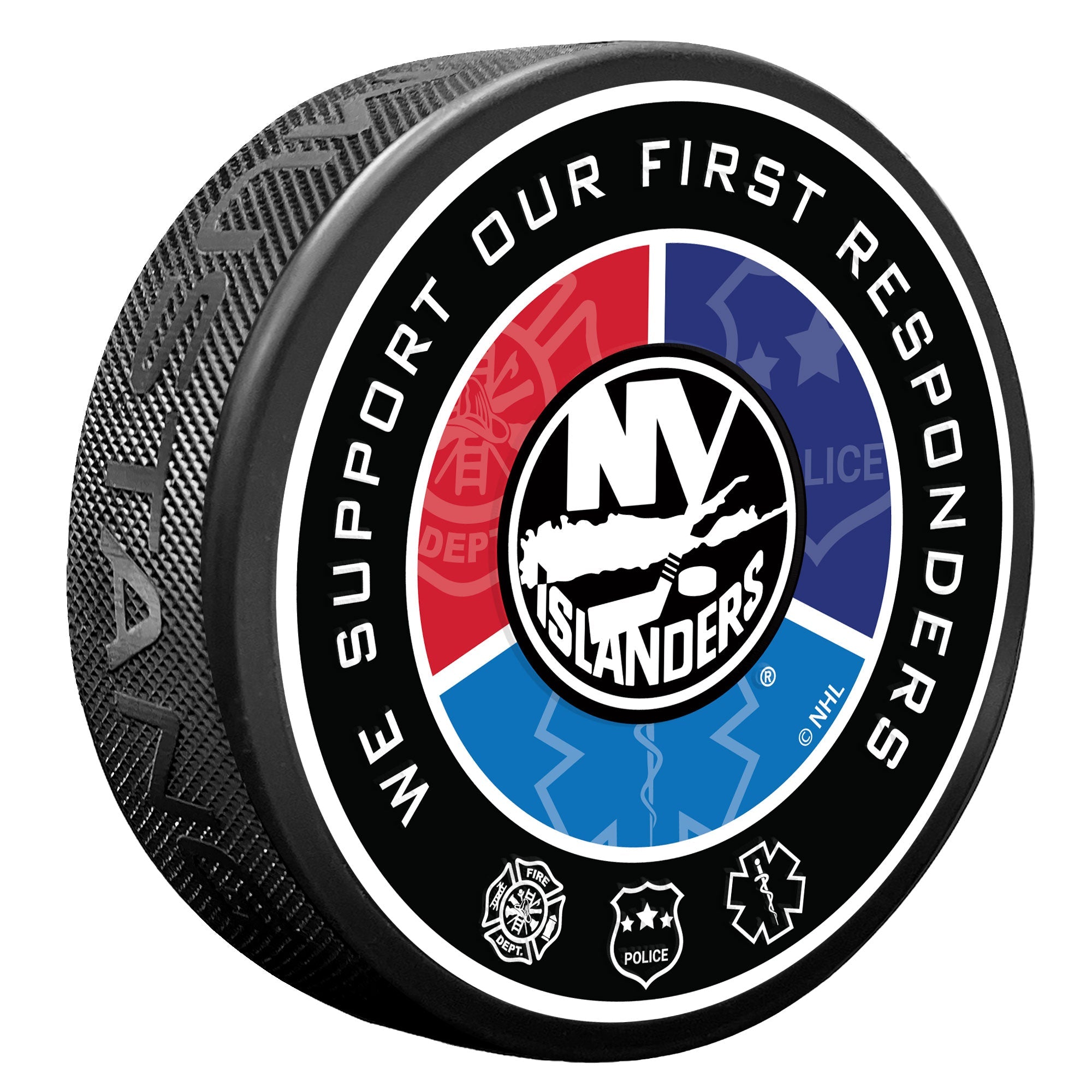 New York Islanders Puck - First Responder | Sports Decor – Hockey Hall ...