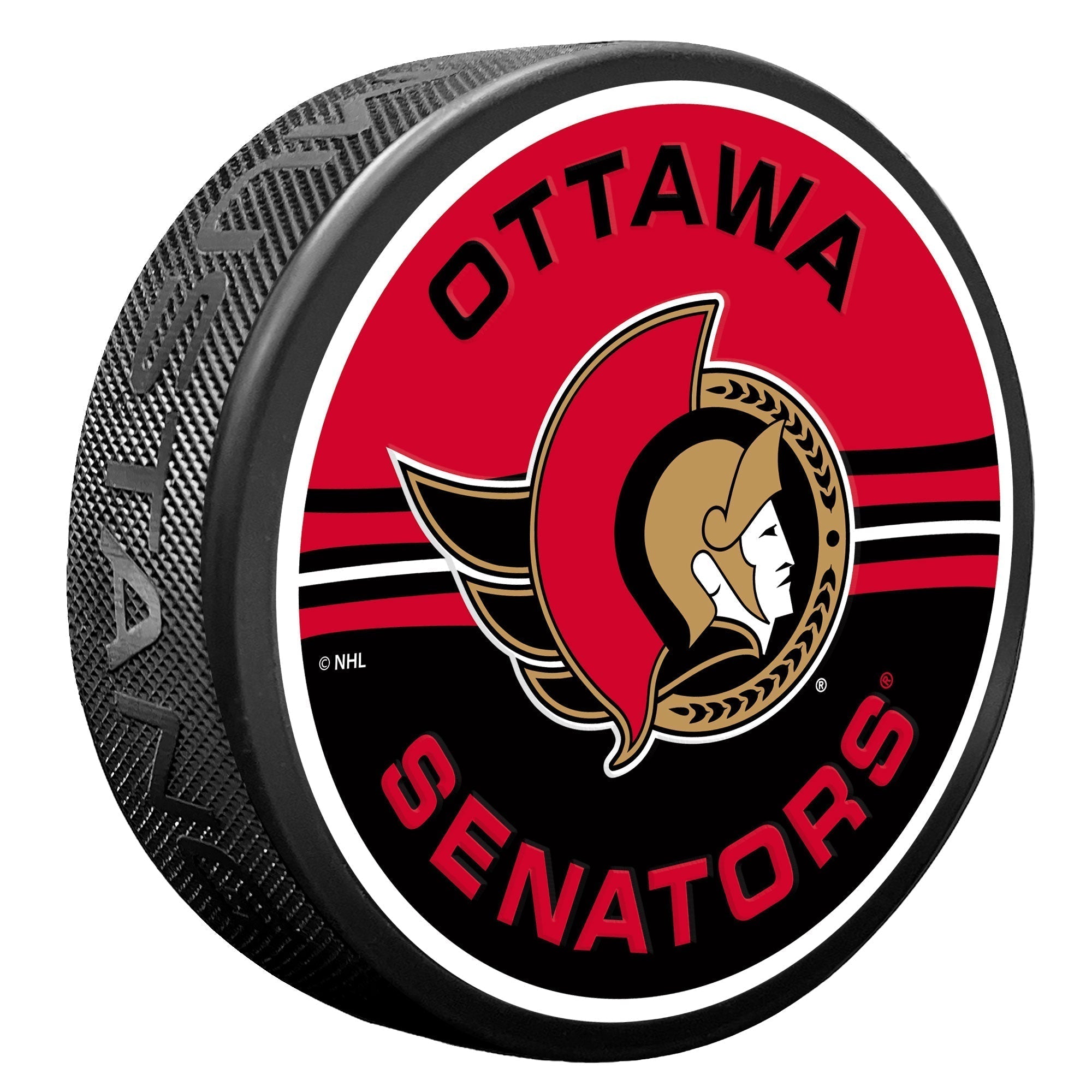 Ottawa Senators Puck - Half & Half | Sports Decor – Hockey Hall of Fame