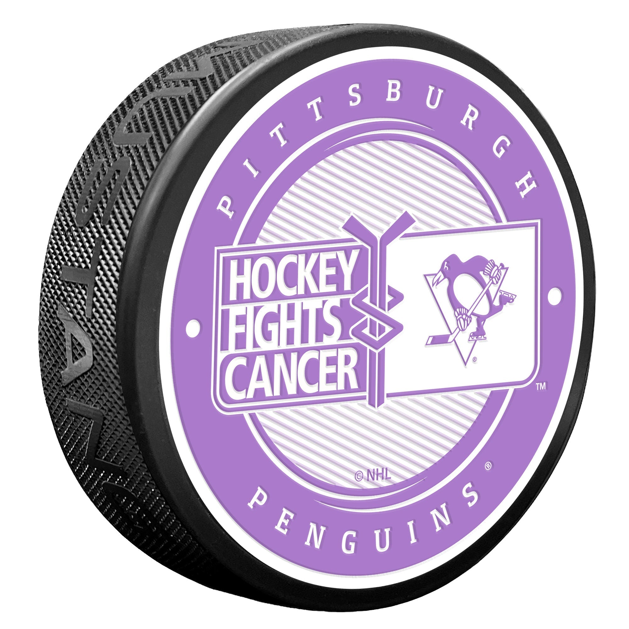 Pittsburgh Penguins Puck - Hockey Fights Cancer | Sports Decor – Hockey ...