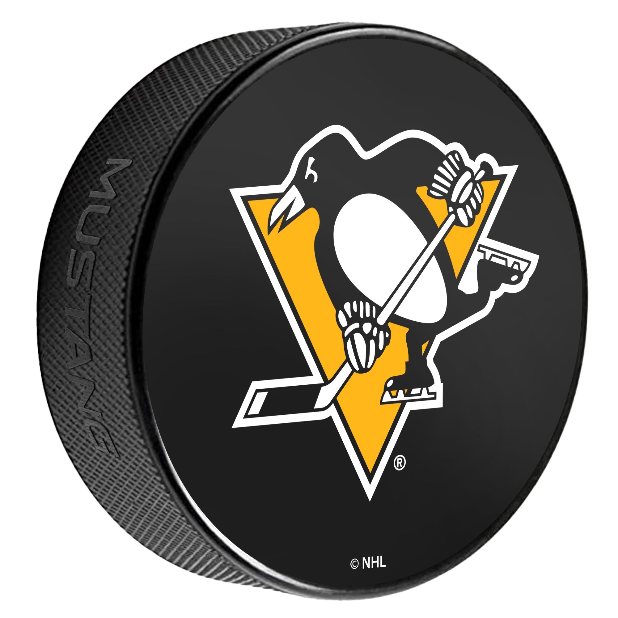 Pittsburgh Penguins Puck | Printed Primary Logo | Hockey Hall of Fame