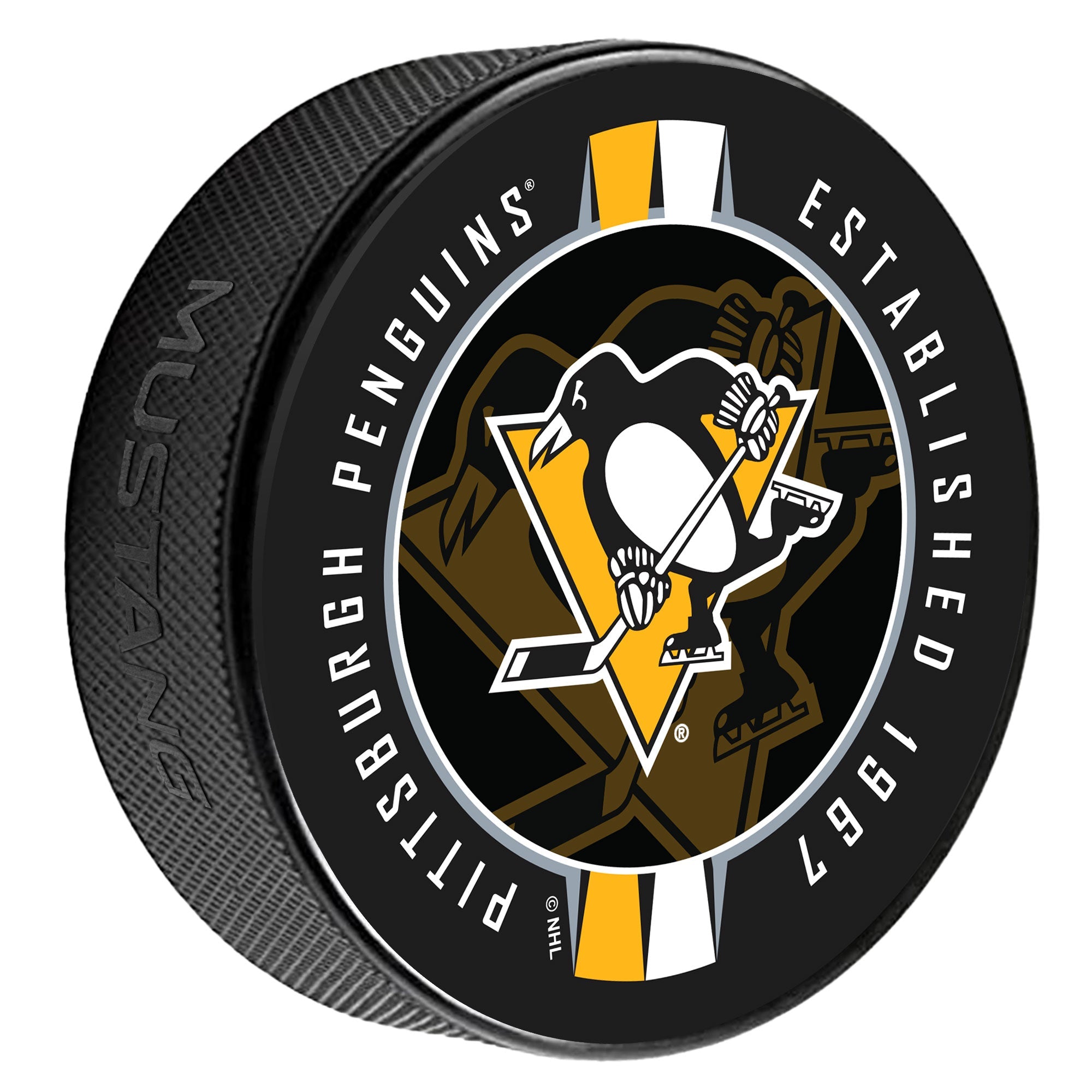 Pittsburgh Penguins Puck | Ribbon | Sports Decor – Hockey Hall of Fame