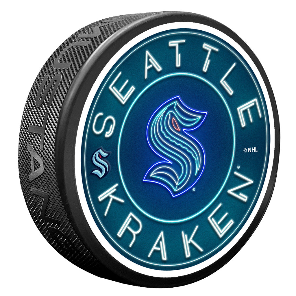 Seattle Kraken Puck - Neon | Sports Decor – Hockey Hall of Fame