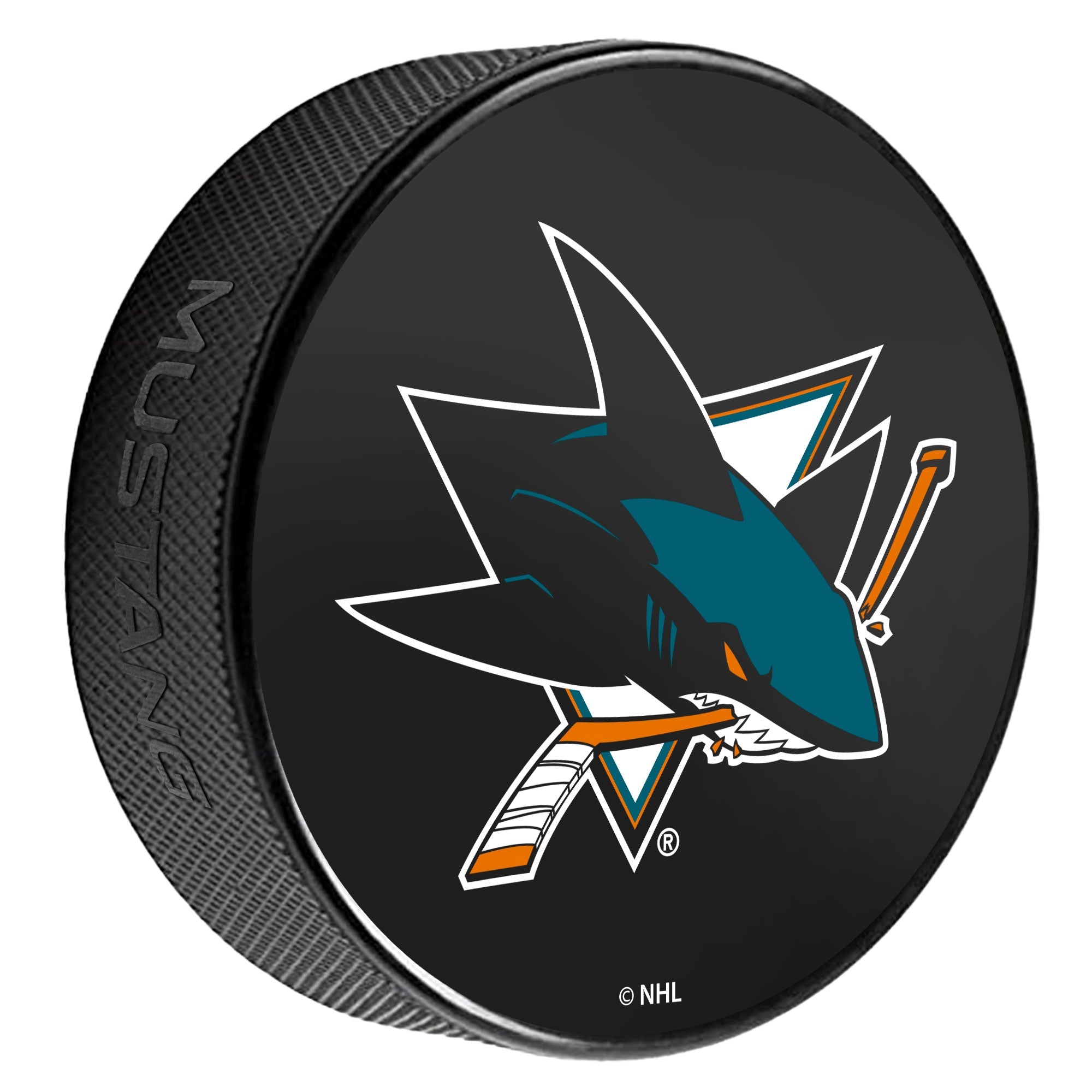 San Jose Sharks Puck | Printed Primary Logo | Hockey Hall of Fame