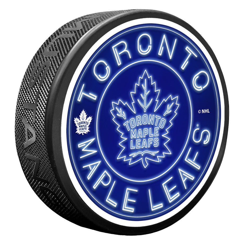 Toronto Maple Leafs Puck - Neon | Sports Decor – Hockey Hall of Fame