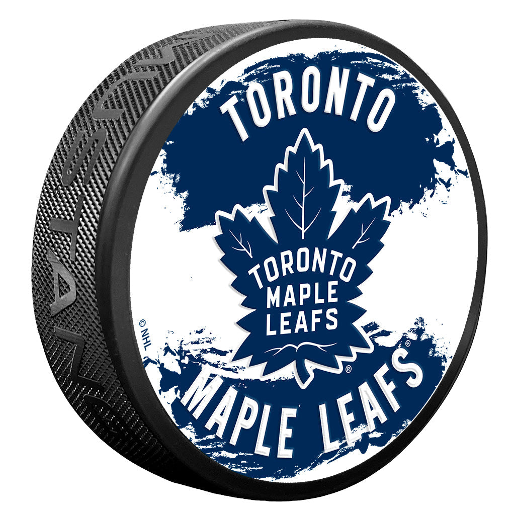 Toronto Maple Leafs Puck - Splash | Sports Decor – Hockey Hall of Fame