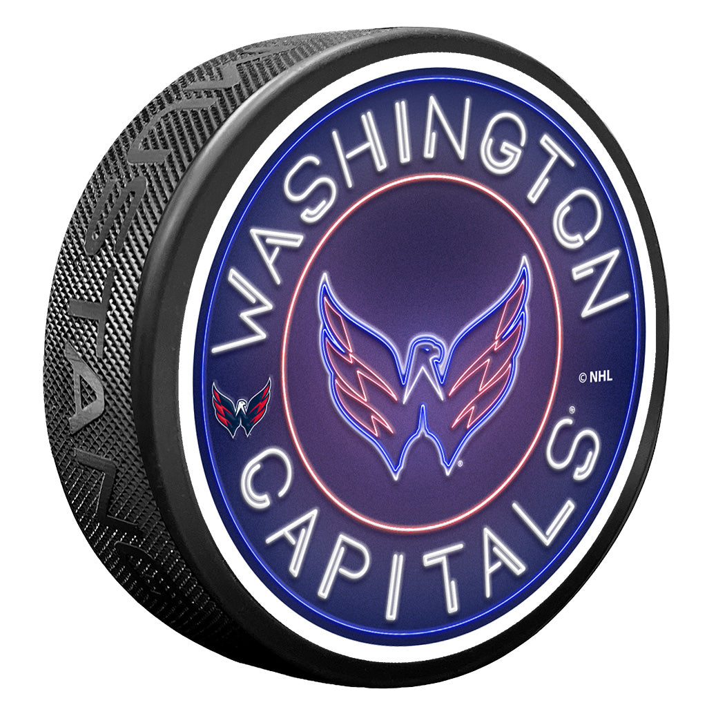 Washington Capitals Puck - Neon | Sports Decor – Hockey Hall of Fame