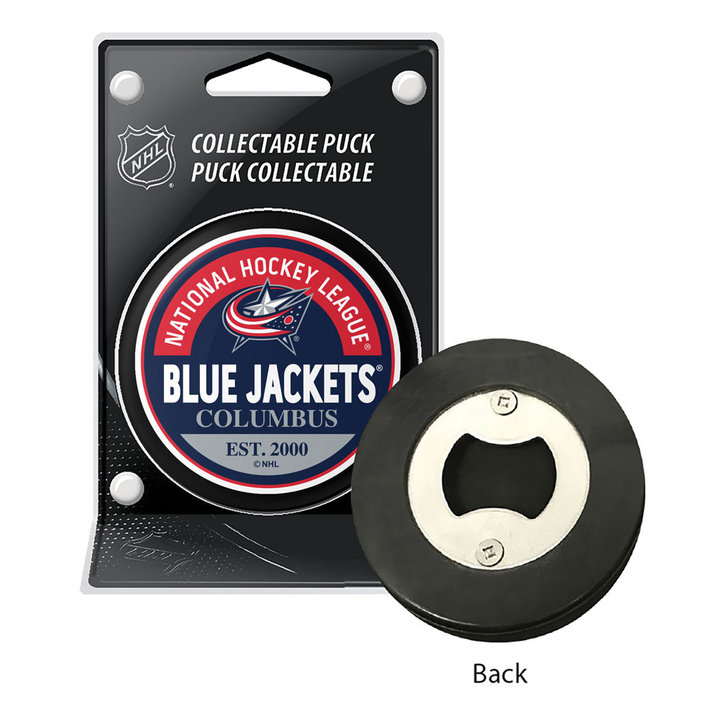 Columbus Blue Jackets Block Puck Bottle Opener – Hockey Hall of Fame