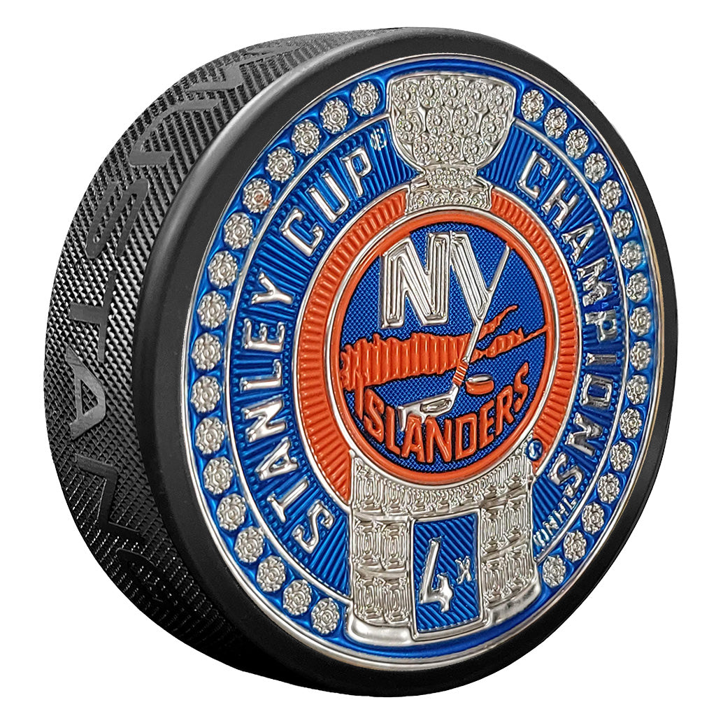 New York Islanders Stanley Cup Dynasty Puck Design Trimflexx – Hockey ...