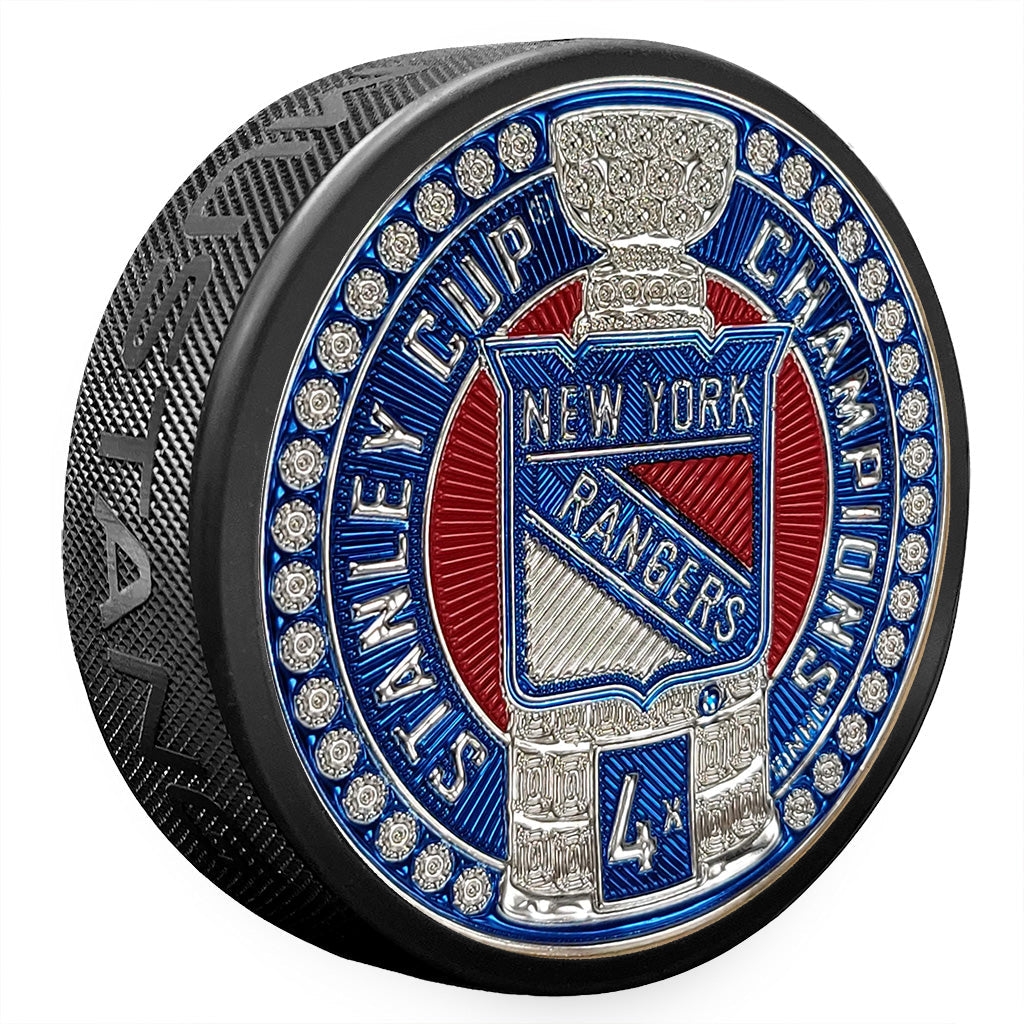 New York Rangers Stanley Cup Dynasty Puck Design Trimflexx – Hockey ...