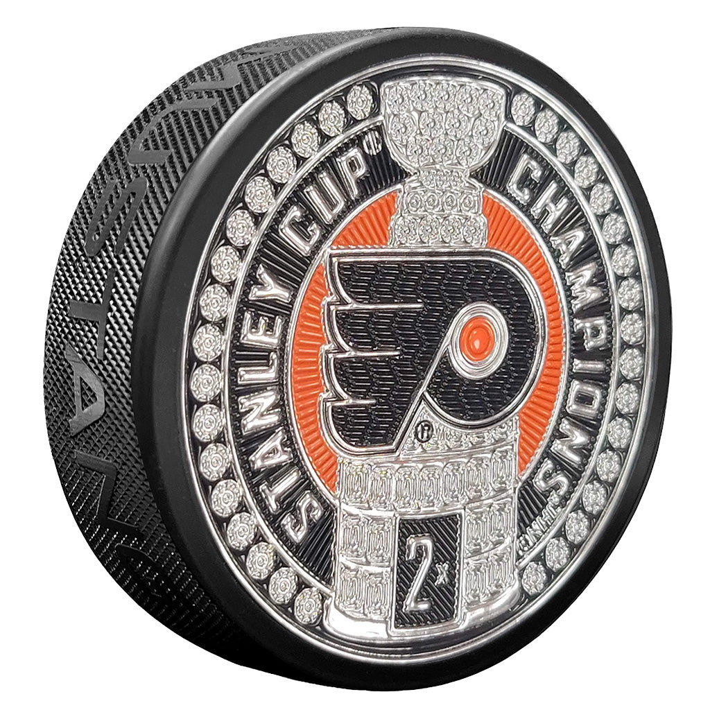 Philadelphia Flyers Stanley Cup Dynasty Puck Design Trimflexx – Hockey ...