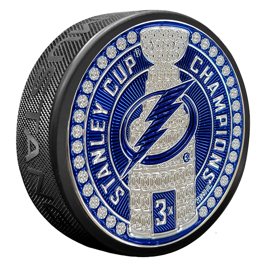 Tampa Bay Lightning Stanley Cup Dynasty Puck Design Trimflexx – Hockey ...