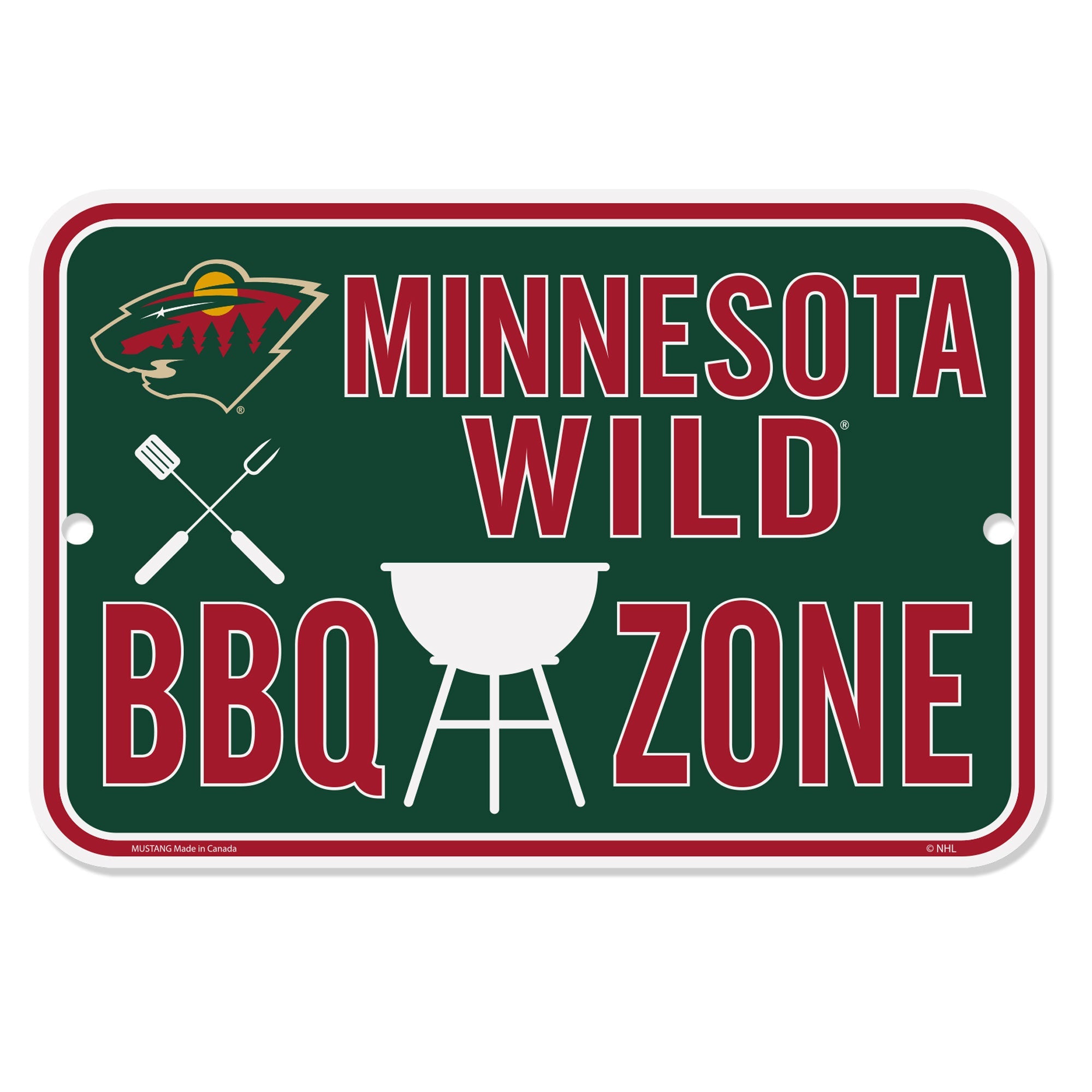 Minnesota Wild Sign - 10" x 15" BBQ Zone | Sports Decor – Hockey Hall ...