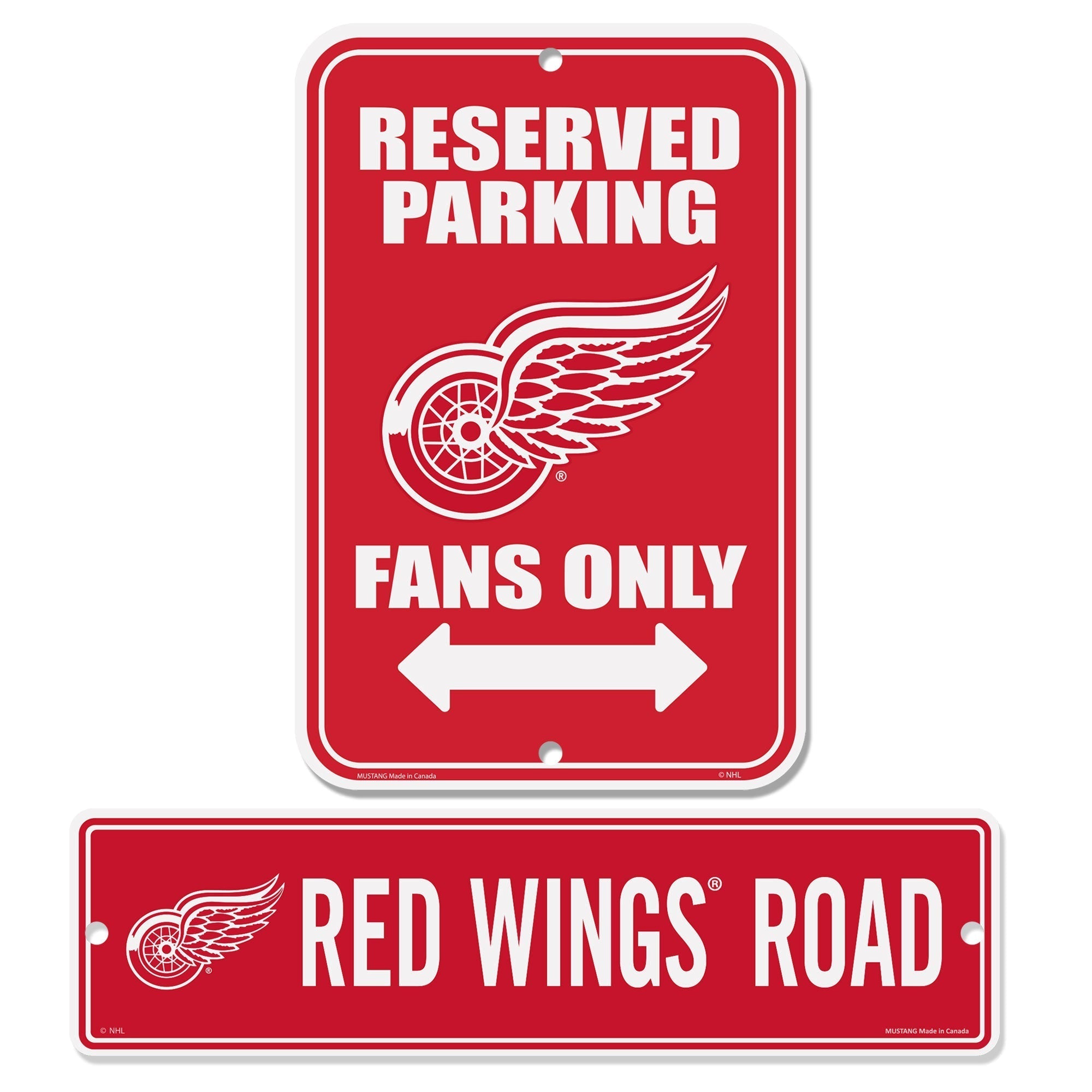 Detroit Red Wings Signs - 2 Pack Parking & Street Set | Sports Decor ...