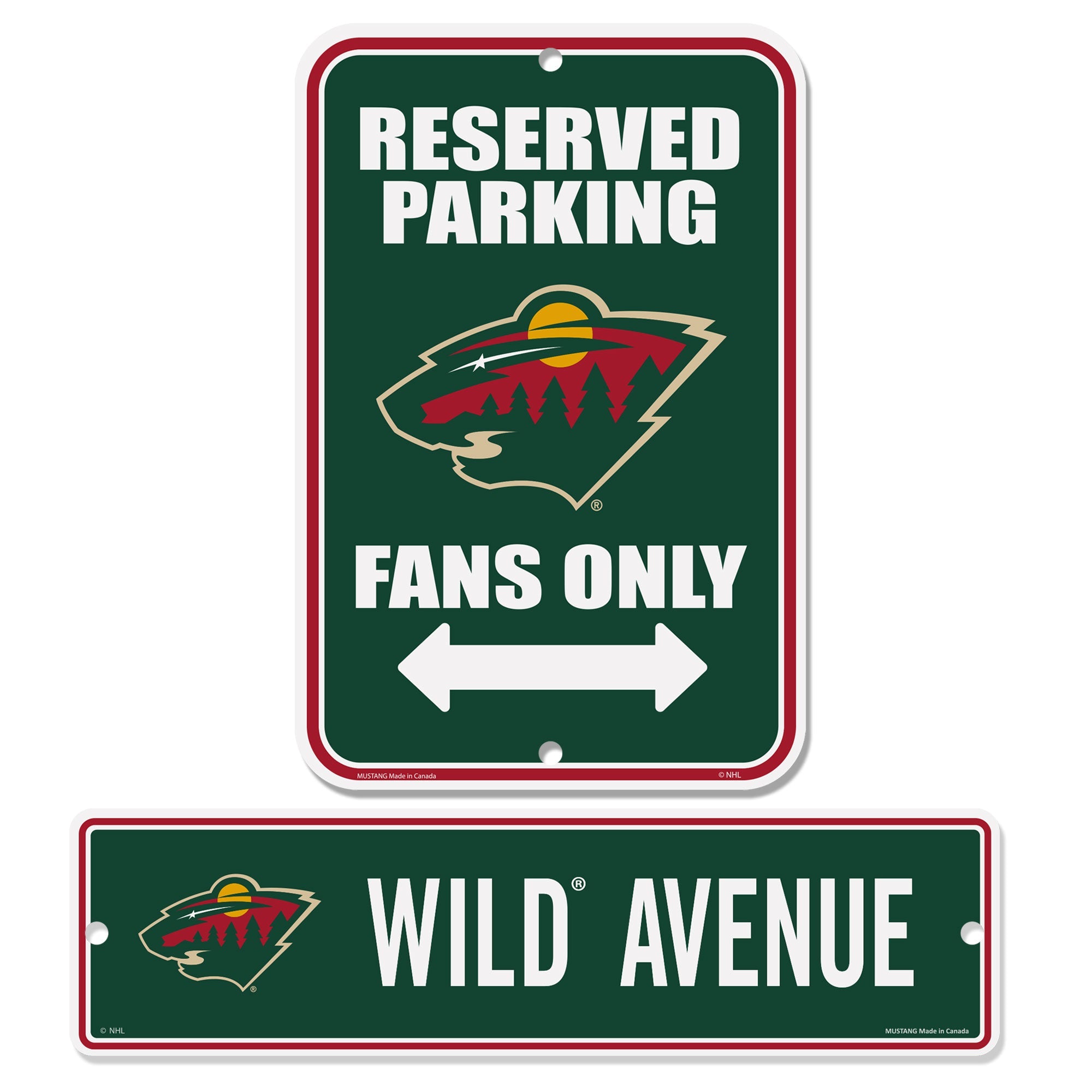 Minnesota Wild Parking & Street 2 Pack Sign Set – Hockey Hall of Fame