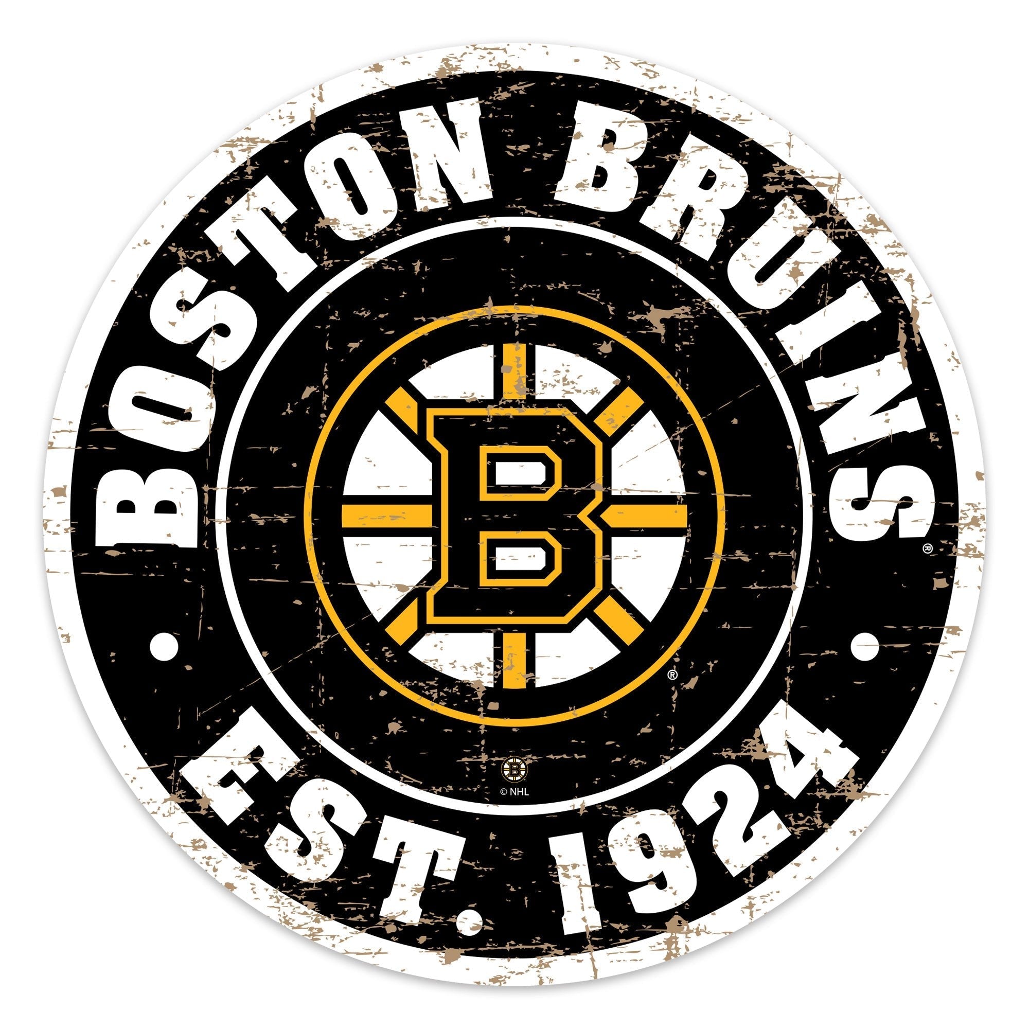 Boston Bruins Sign - 22" Round Distressed Logo – Hockey Hall of Fame