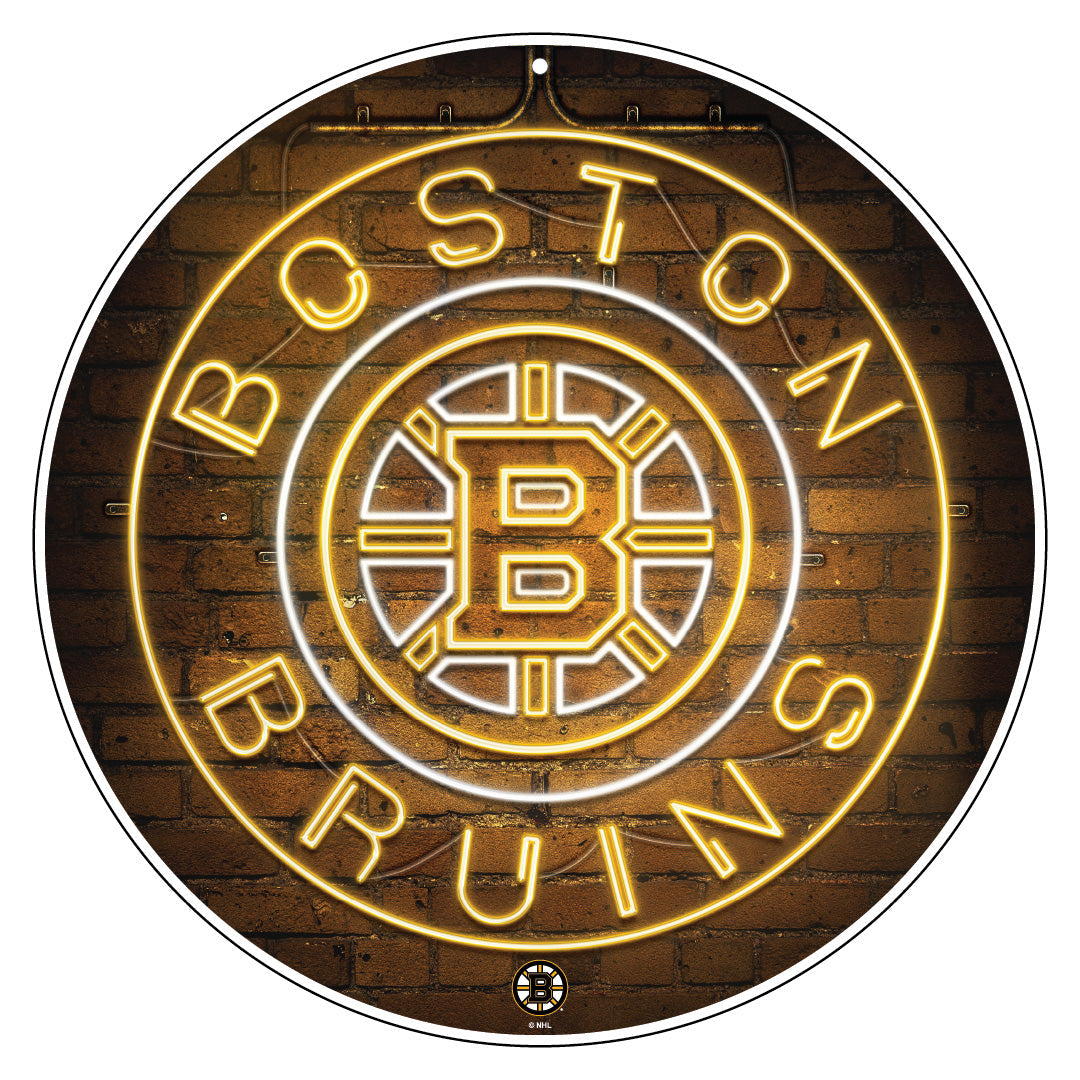 Boston Bruins Sign | 22" Round Neon Design – Hockey Hall of Fame