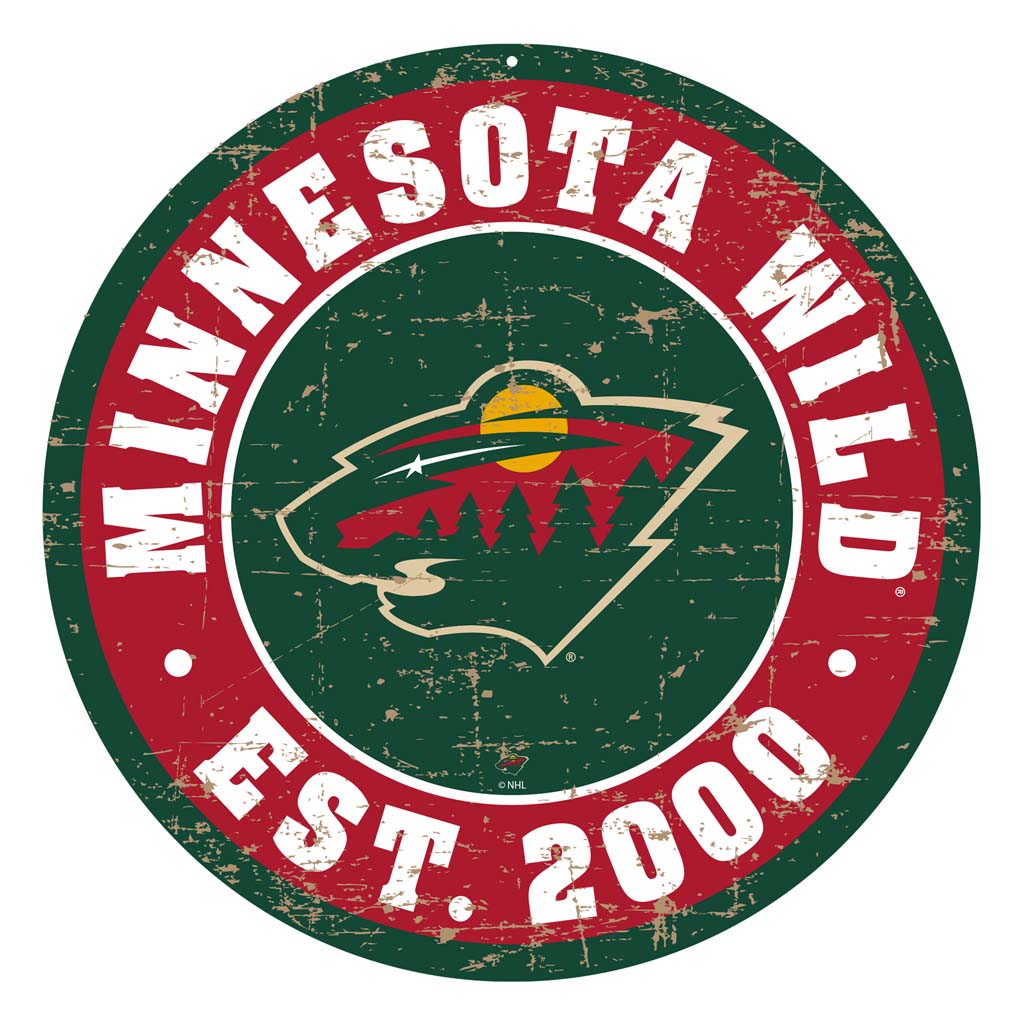 Minnesota Wild Sign - 22" Round Distressed Logo – Hockey Hall of Fame