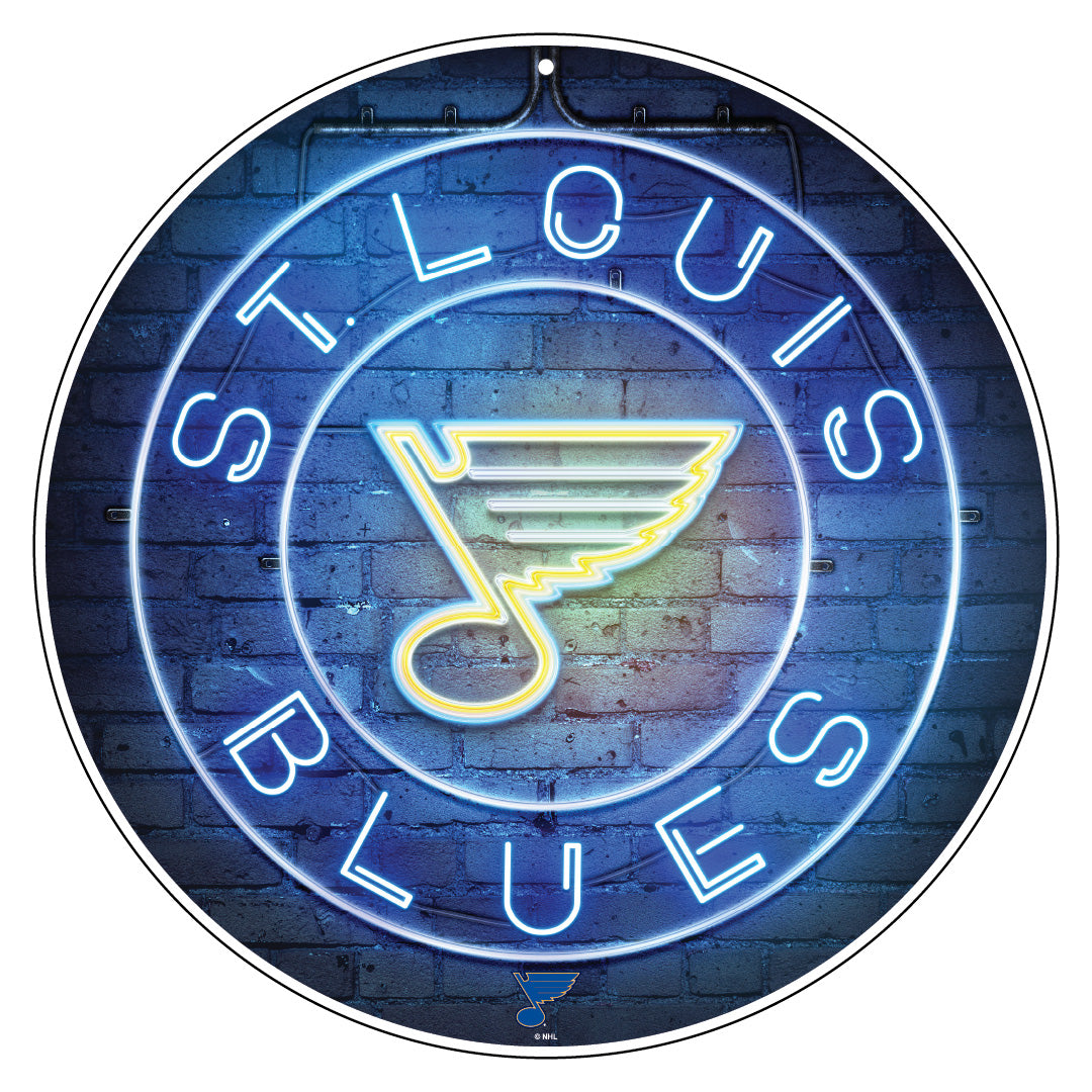 St. Louis Blues Sign | 22" Round Neon Design – Hockey Hall of Fame