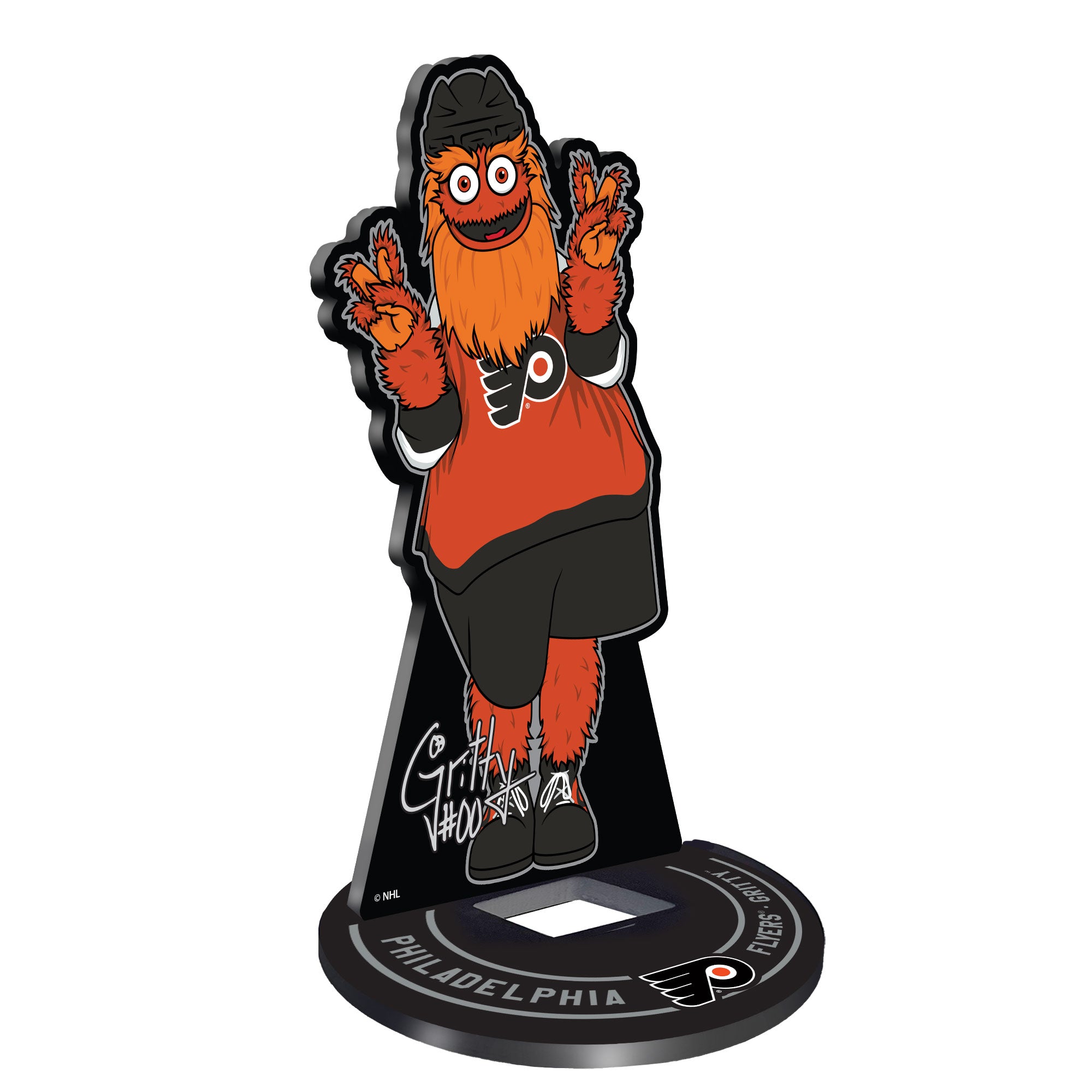 Gritty|Peace Signs Stand Display – Hockey Hall of Fame