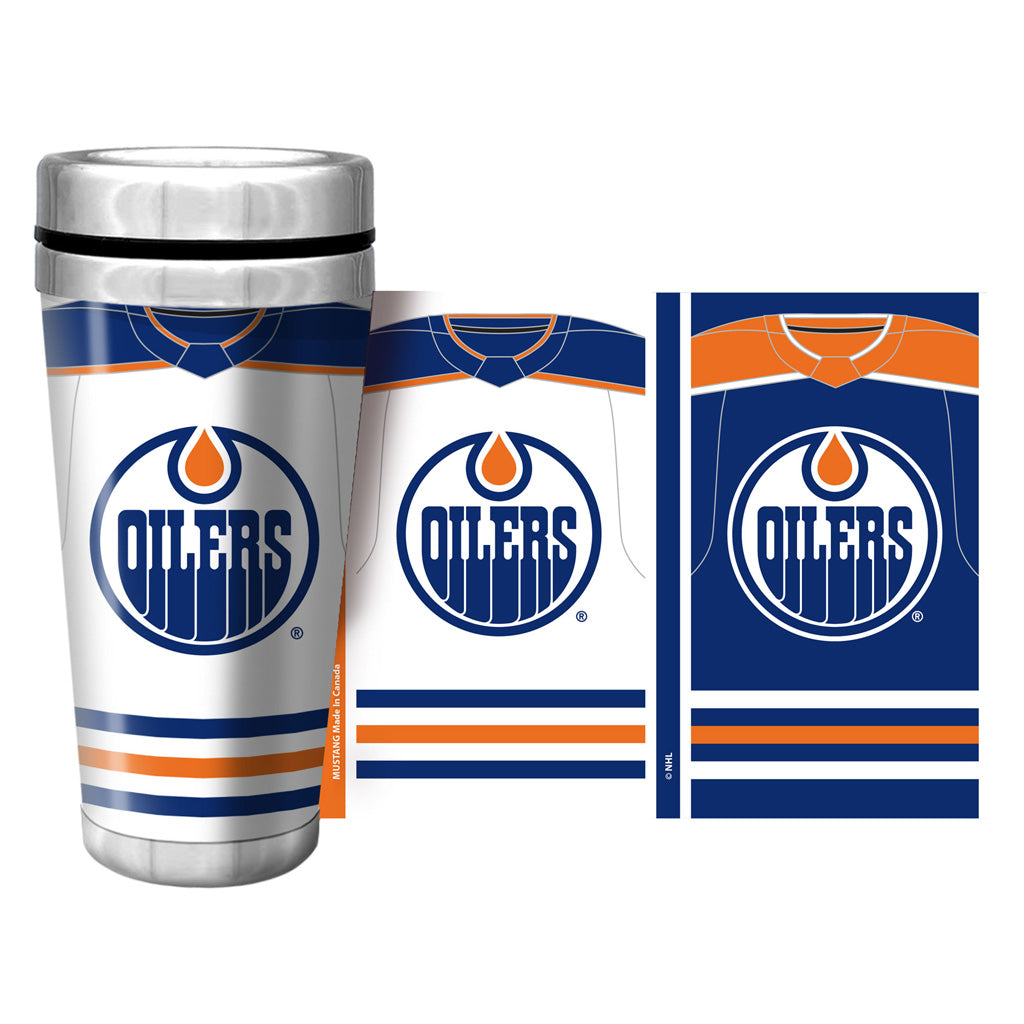 Edmonton Oilers Travel Mug - 16 oz. Jersey Full Wrap – Hockey Hall of Fame