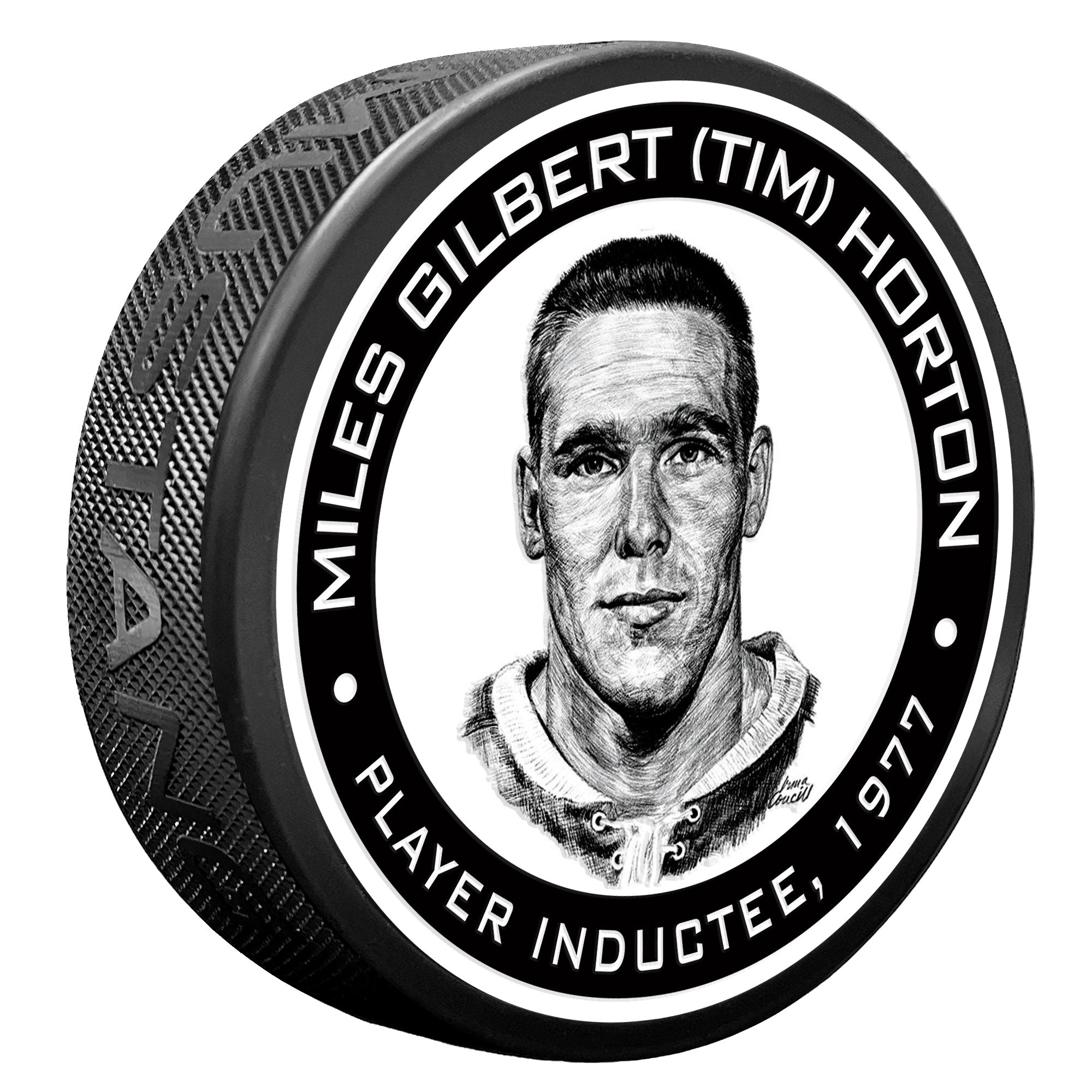 1977 Tim Horton - Legends Textured Puck – Hockey Hall of Fame Store