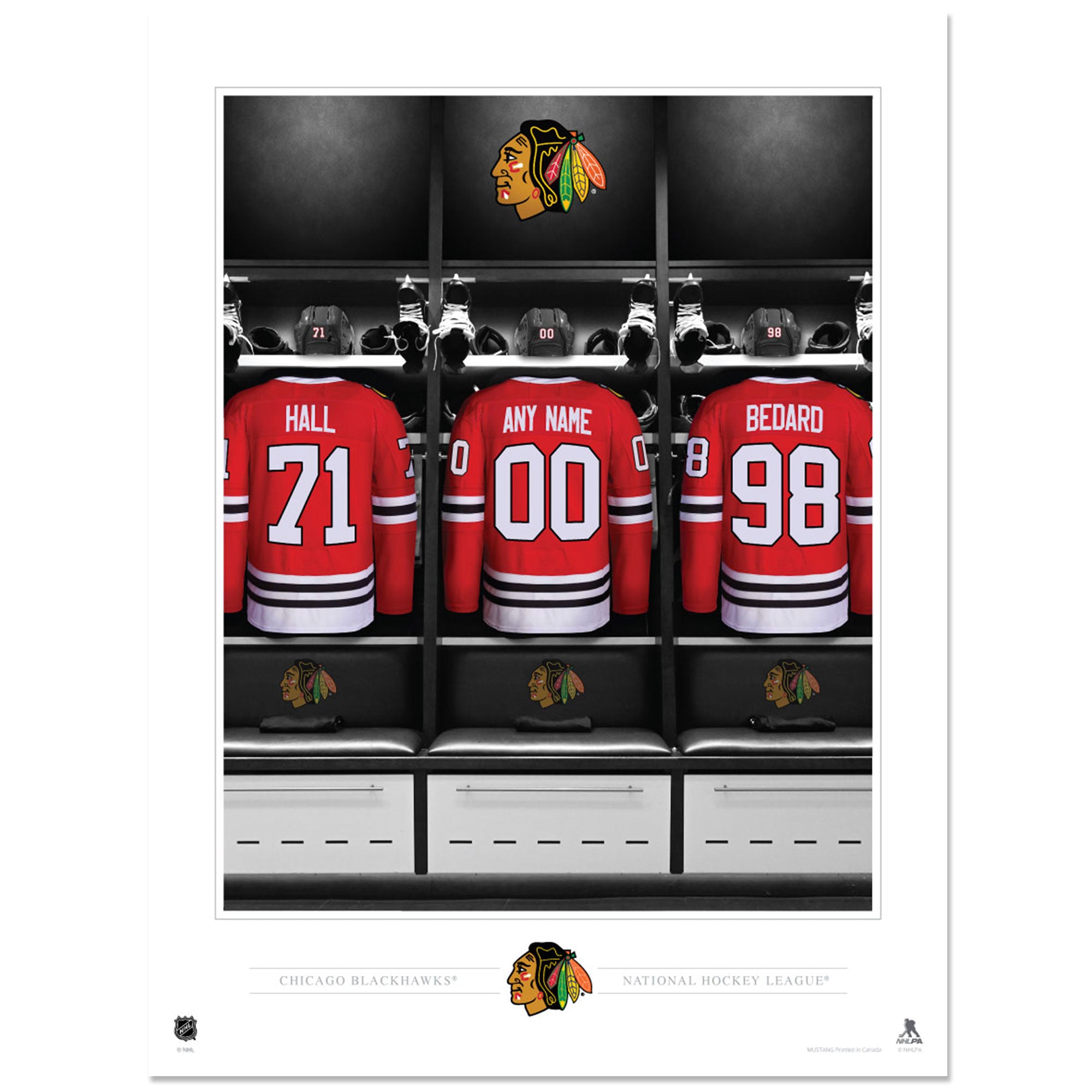 Chicago Blackhawks 12x16 Personalized Locker Room Print – Hockey Hall ...