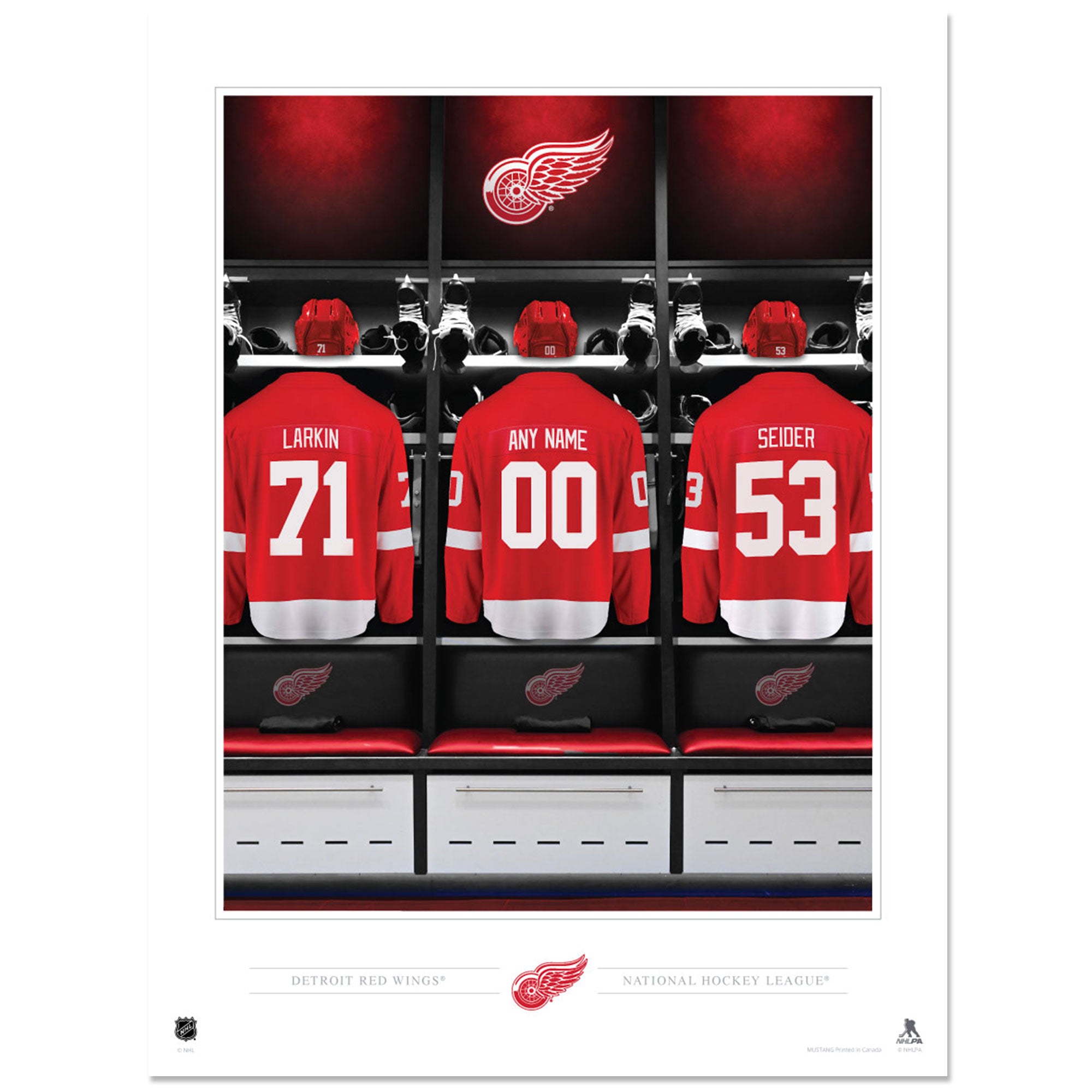 Detroit Red Wings 12x16 Personalized Locker Room Print – Hockey Hall of ...