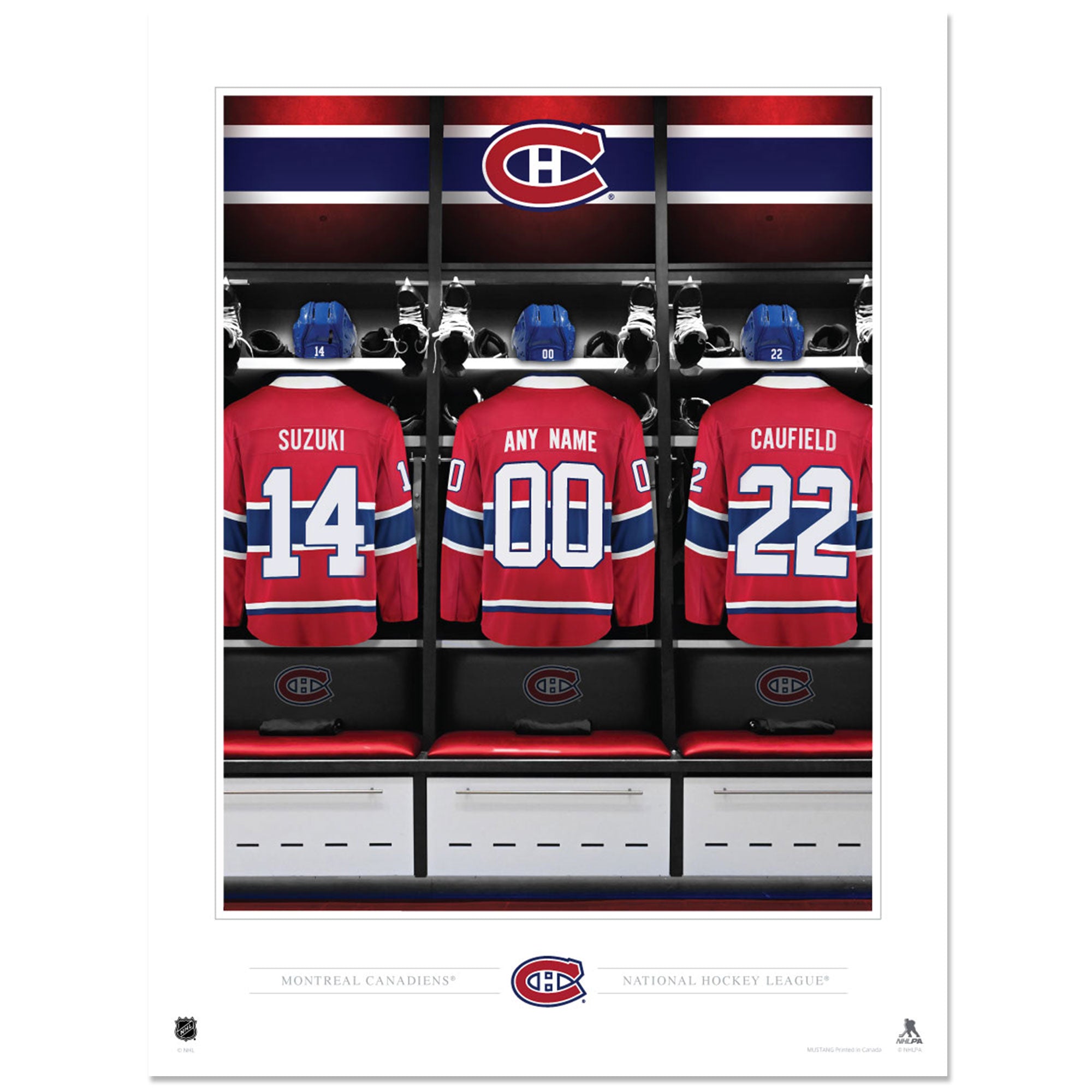 Montreal Canadiens 12x16 Personalized Locker Room Print – Hockey Hall ...
