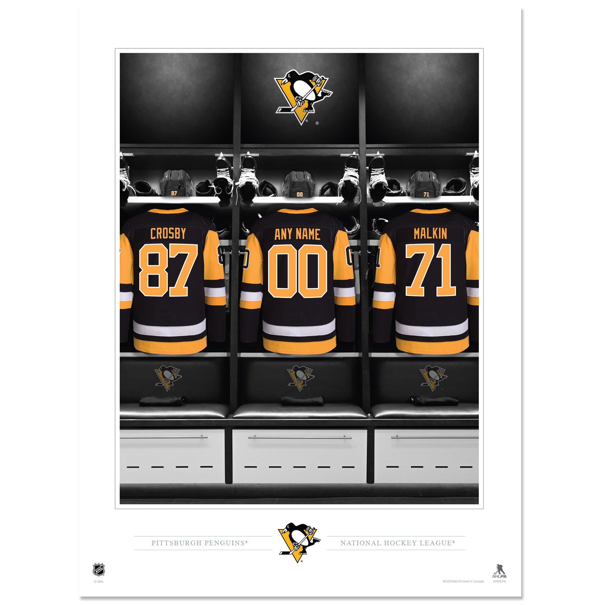 Pittsburgh Penguins 12x16 Personalized Locker Room Print – Hockey Hall ...