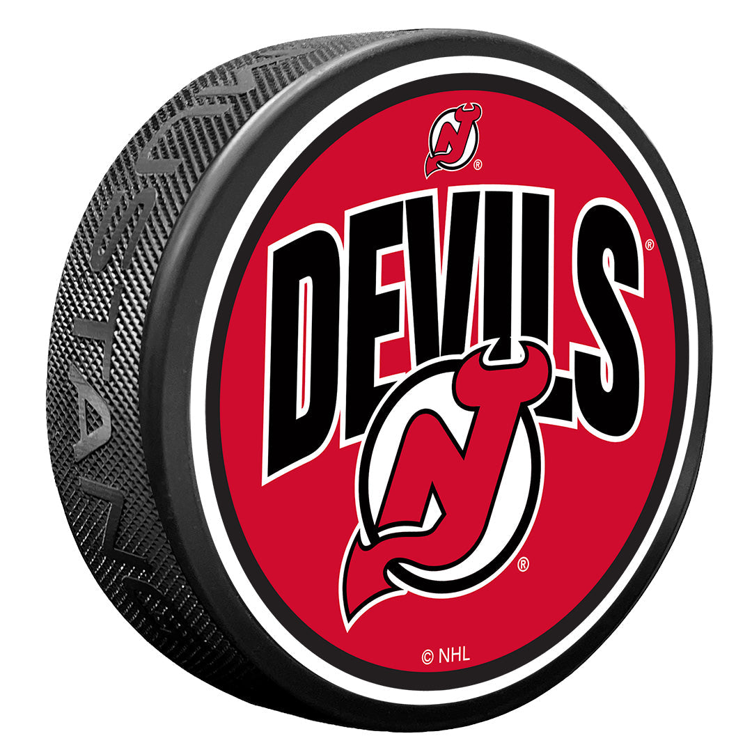 New Jersey Devils Puck | Wordmark | Hockey Hall of Fame – Hockey Hall ...