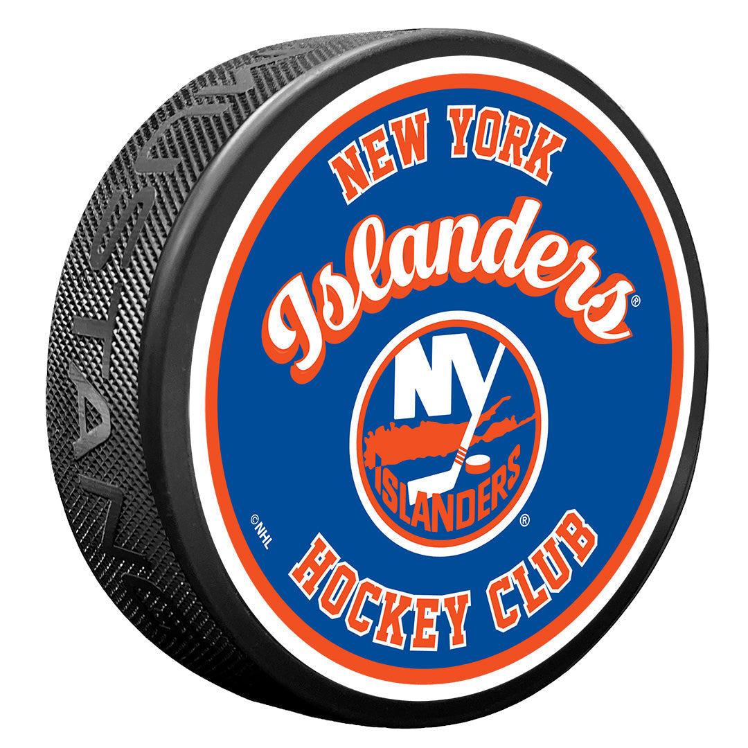 New York Islanders Puck | Retro Script | Hockey Hall of Fame – Hockey ...
