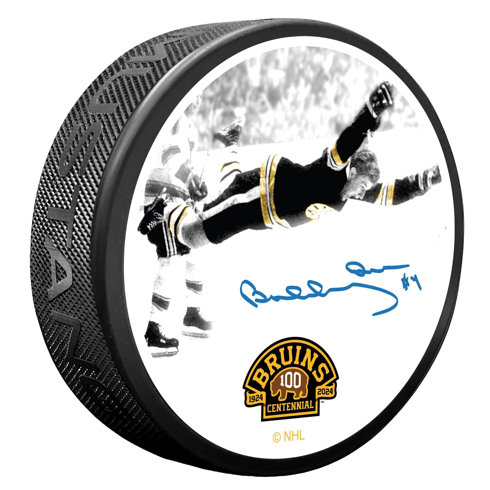 Boston Bruins 100th Anniversary Bobby Orr Celebration Puck | Hockey ...