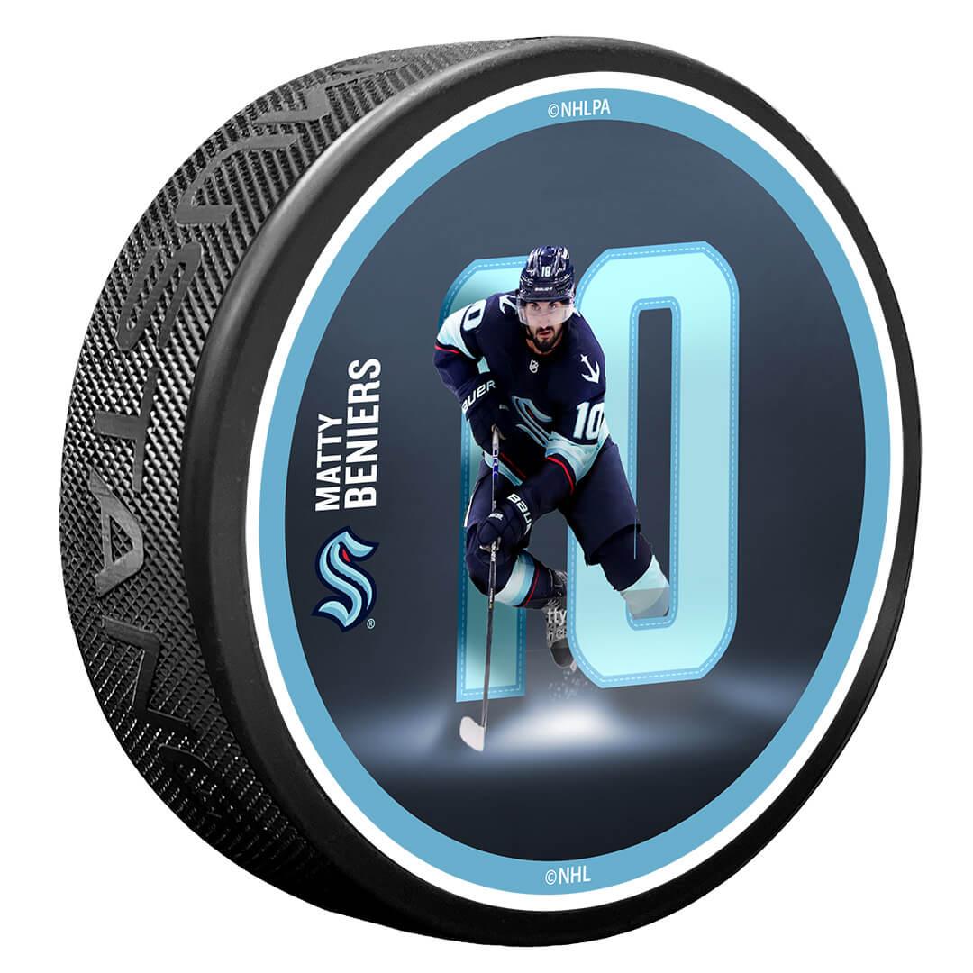 Matty Beniers Puck - Breakout Series | Sports Decor – Hockey Hall of Fame