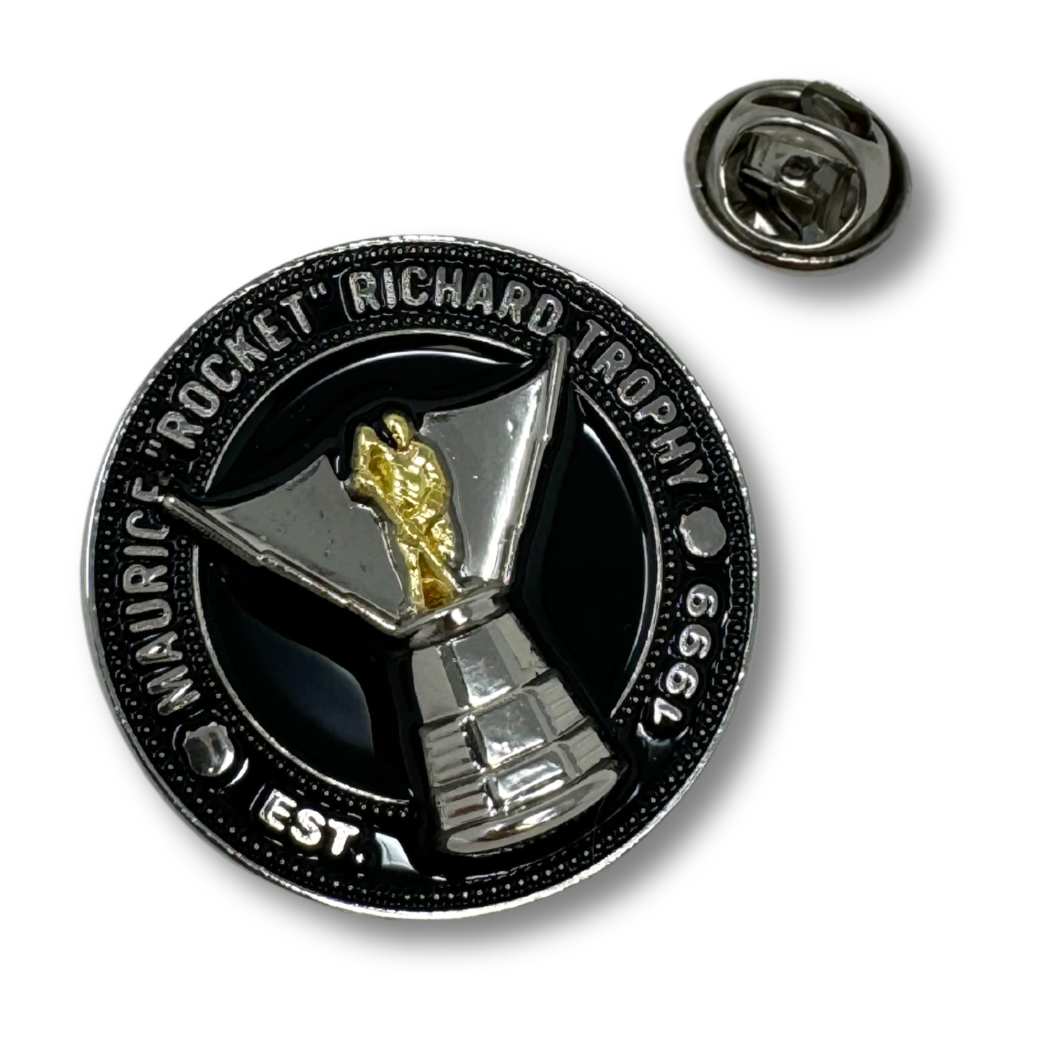 Rocket Richard Trophy Pin | 3D Silver & Gold Medallion | Hockey Hall of ...