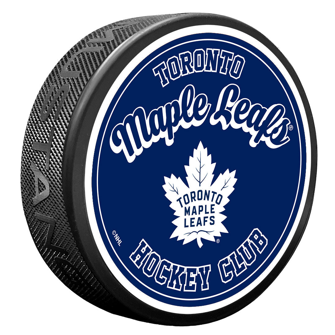 Toronto Maple Leafs Puck | Retro Script | Hockey Hall of Fame – Hockey ...