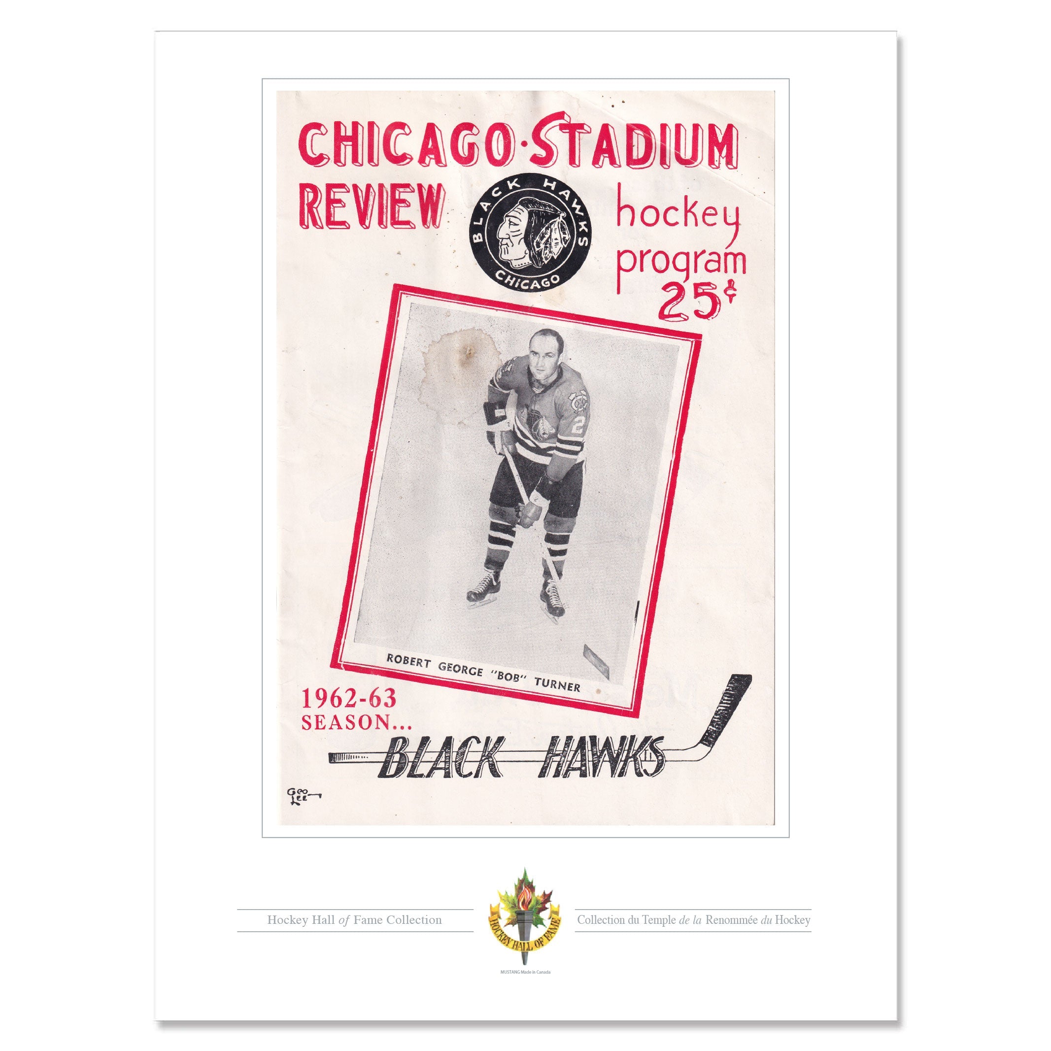 Chicago Blackhawks Program Cover Replica Print - Chicago Stadium Revie ...