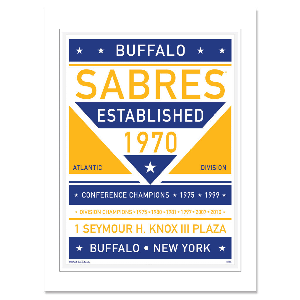 Buffalo Sabres Print - 12" x 16" Dual Tone Design – Hockey Hall of Fame