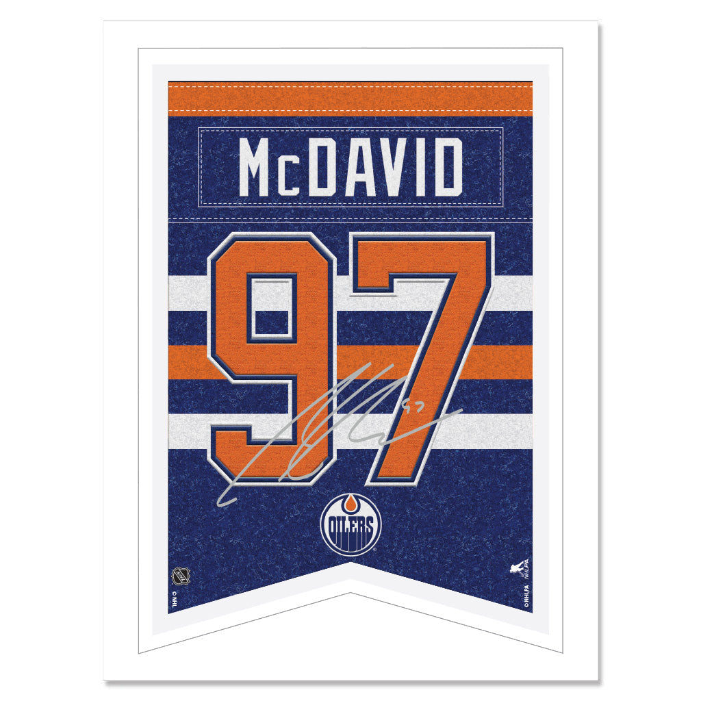 Edmonton Oilers Print - 12" x 16" Connor McDavid Banner – Hockey Hall ...